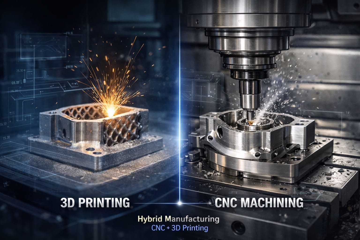 Hybrid Manufacturing: When CNC Meets Additive Production (3D Printing ...